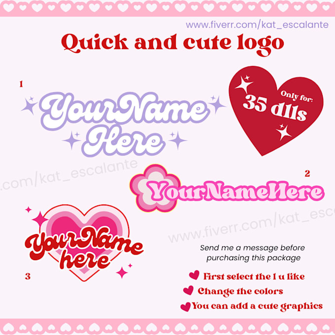 Do a quick cute logo by Kat_escalante | Fiverr