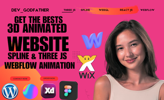 Design webflow animated website 3d website animation 3d animated webflow website by Wordpress ...