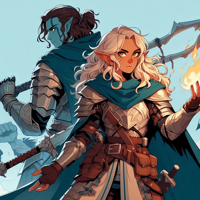Desing a dnd character art and dnd character art by Neliusmckenzie | Fiverr