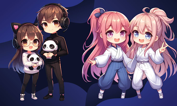Design chibi character, chibi art, chibi vtuber, anime chibi and chibi ...