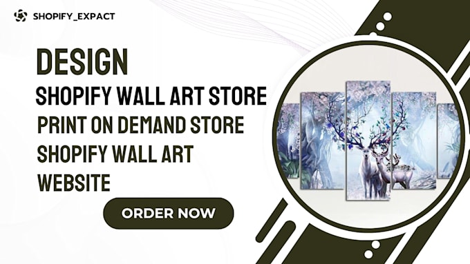 Design shopify wall art store print on demand store shopify wall art ...