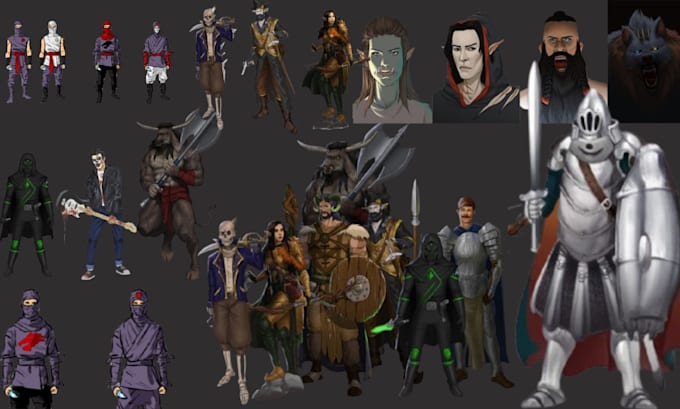 Fantasy game character, godot, dnd art, spline, pixel, indie game ...