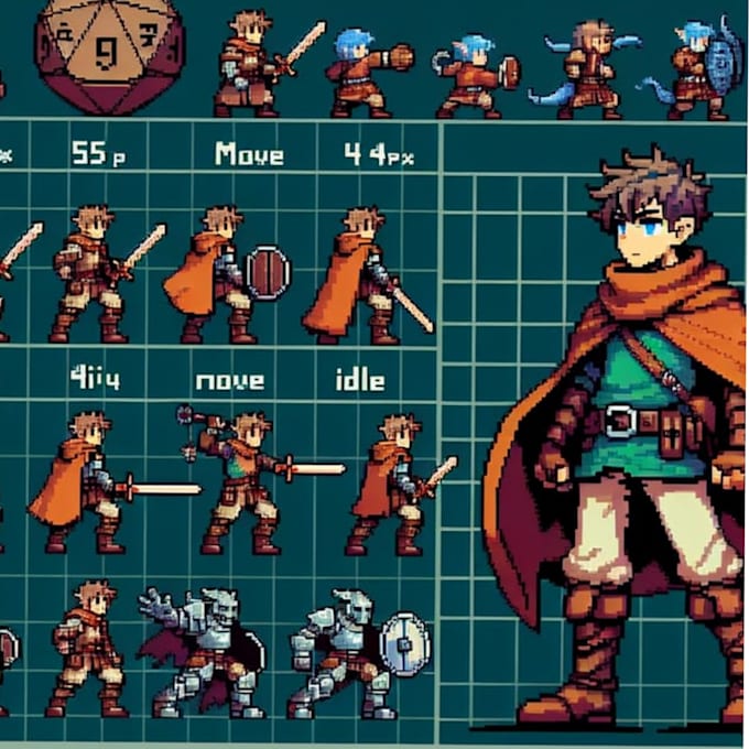 Create 2d sprite animation 2d animation game development pixel art ...