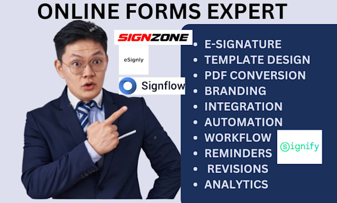 Design signzone signify signflow esignlive eoriginal signority esignly easysign by Form_pro | Fiverr