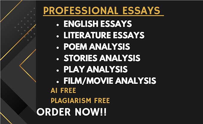 Write exceptional literature essays, poems, stories, dramas, and novel ...