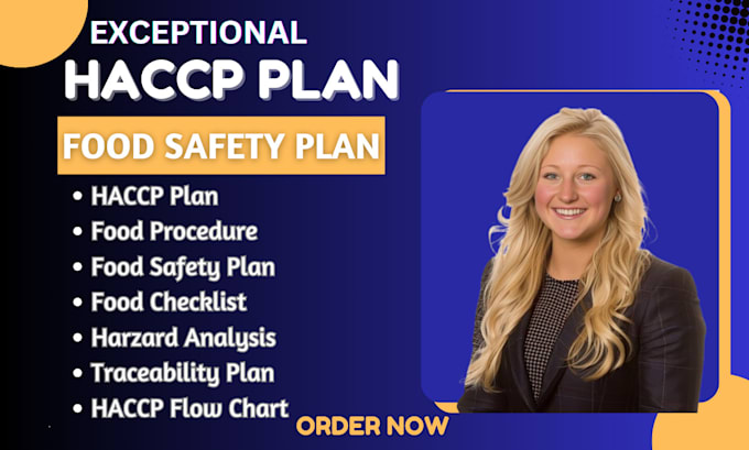 Design haccp food safety plans, procedures checklists and traceability forms by Kendra_08 | Fiverr