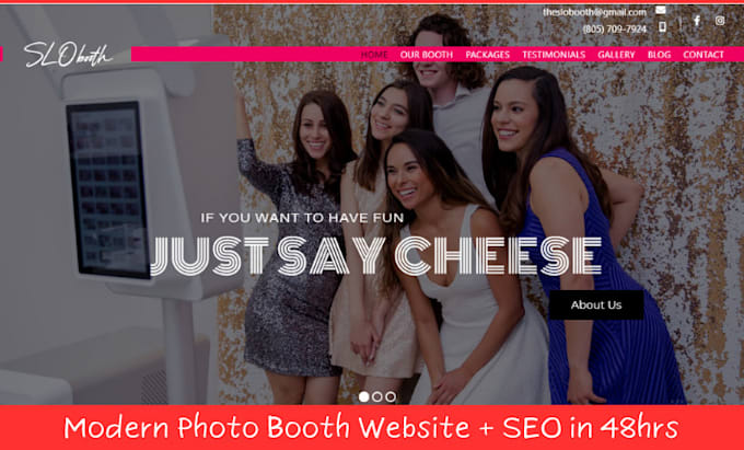 Design photo booth website 360 photo booth website with online booking ...