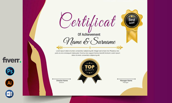 Create premium diploma, award, gift certificate design by ...
