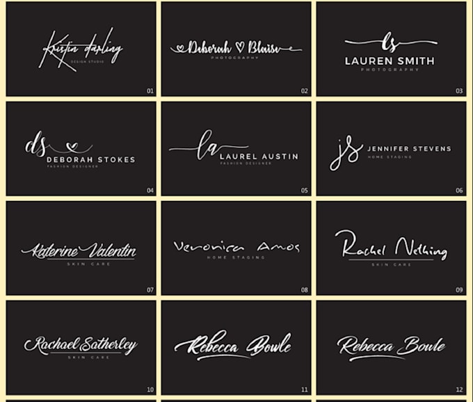 Design handwritten, signature, scripted, cursive logo by ...