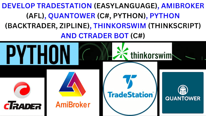 Desarrollar bots para tradestation, amibroker, quantower, python, thinkorswim y ctrader