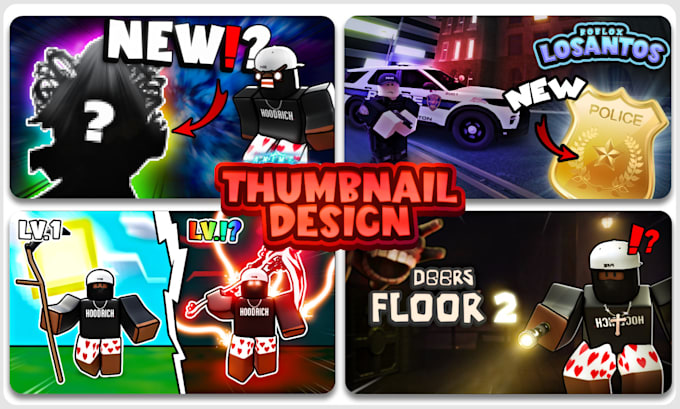Design a professional roblox thumbnail for you by Ststar_design | Fiverr