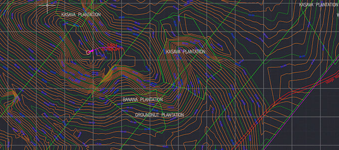 Create topographical,contour drawing,volume and cross sections by ...