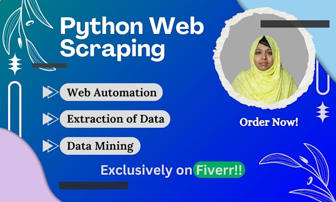 Do python web scraping, data scraping and data mining with python