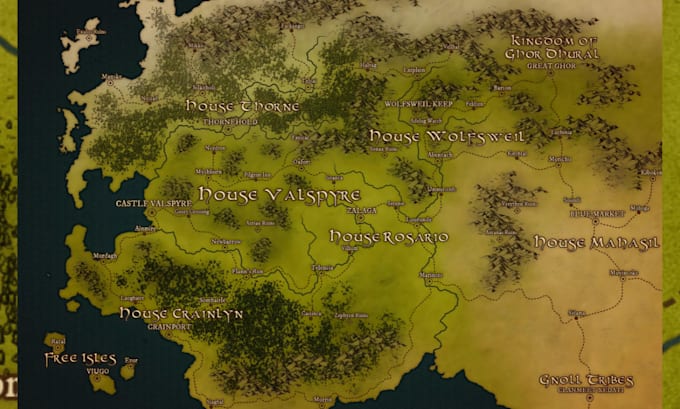 Create custom fantasy map for dnd world map book boardgame rpg campaign ...