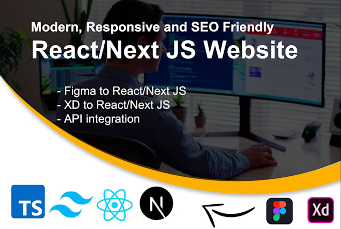 Convert figma or xd to react js, next js with tailwind css by Ftlwebadvisor | Fiverr