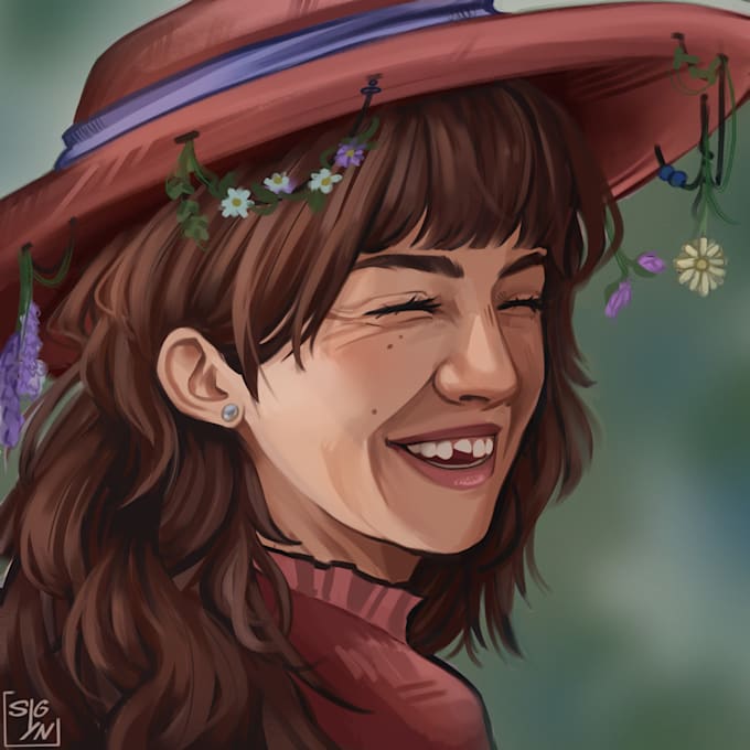 Draw digital stylised portraits, characters by Rottabish | Fiverr