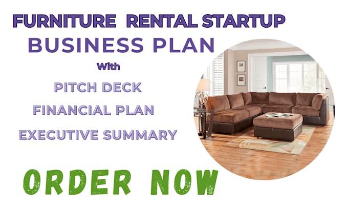 Design furniture rental store business plan furniture pitch deck uk,usa ...