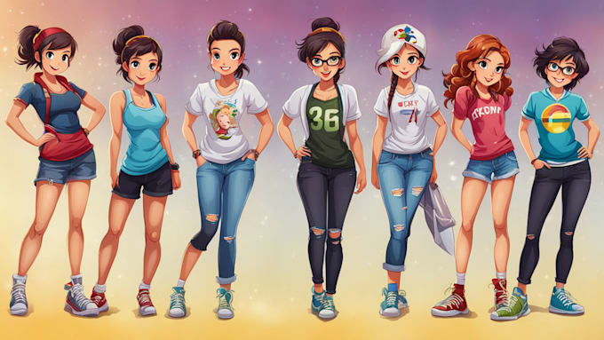 Create high quality cartoon character illustration for you by ...