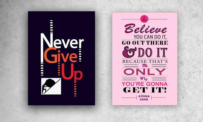 Design a premium quality typography poster and wall art by Ayesha ...