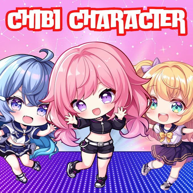 Dibuja un lindo personaje chibi, arte de anime, manga, fanart, oc, pfp ...