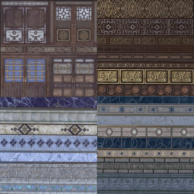 Create trim sheets for modular environment by Opheliairidacea | Fiverr