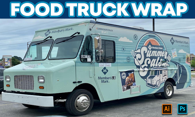 Design stylish food truck wrap, premium food truck wrap design by ...