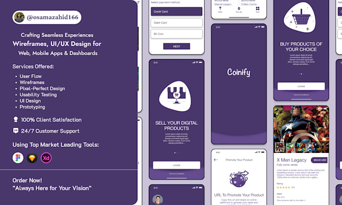 Design wireframes, ui ux design for web, mobile apps, and dashboards by ...