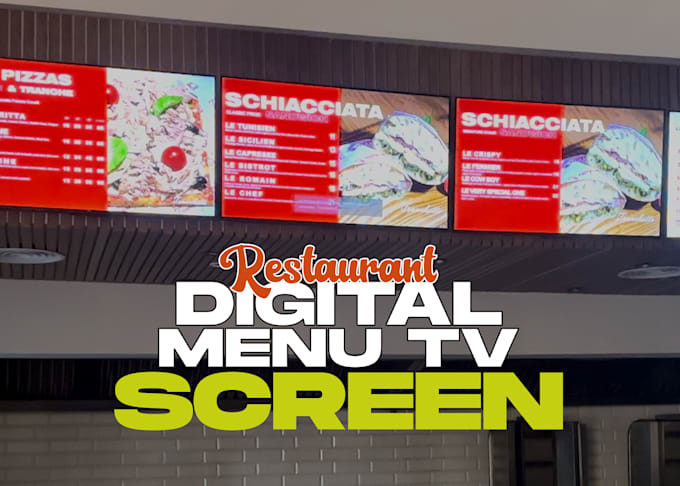 Design animated screen menu, digital tv menu or menu board by ...