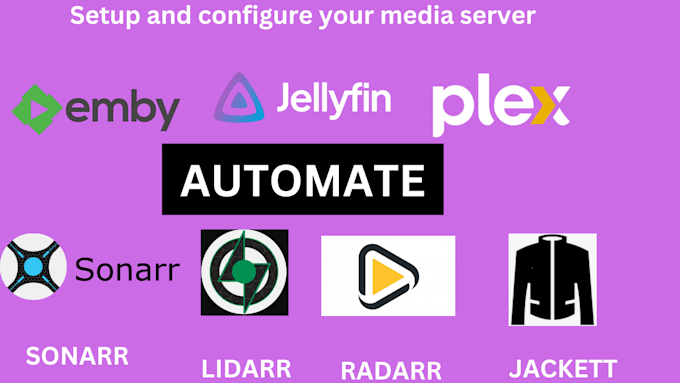 Setup, configure plex, emby, jellyfin, iptv, automated with sonarr, radarr, by Flix_studios | Fiverr