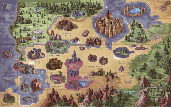 Make a fantasy map for rpg fantasy dnd novels board game by Jarmoore ...