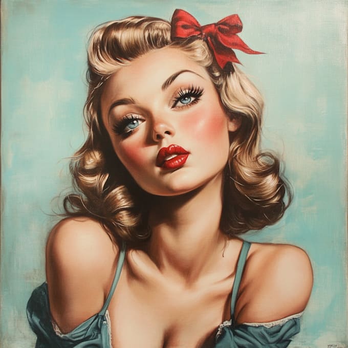 Do pin up girl and vintage pin up girl illustration by Maritzanzales ...