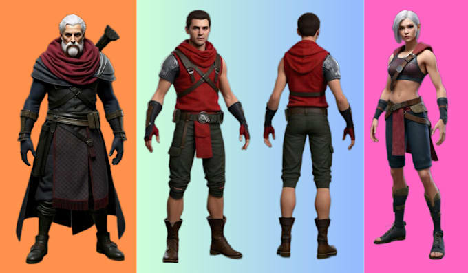 Do 3d game character rigging 3d game character in blender, unreal engine, vtuber by ...