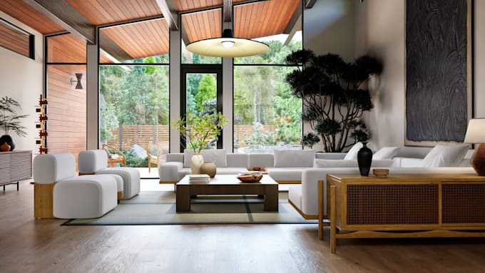 Be your 3d blender house modeler,3dsmax interior design,architectural ...