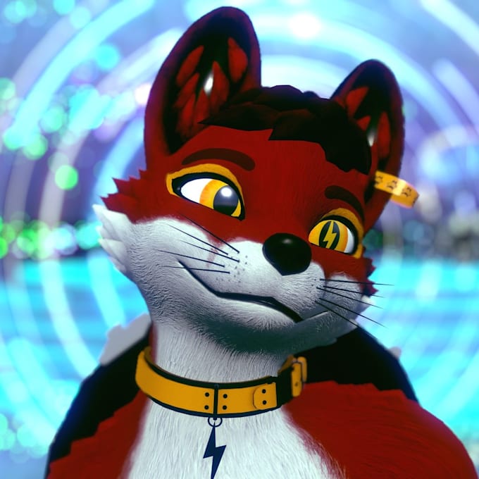 Custom female vrchat furry avatar model,vrchat avatar animation,physics bones by Salako_adeayo ...