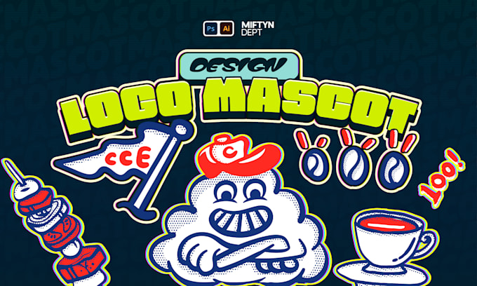 Design a powerful mascot logo for your brand by Miftyn | Fiverr