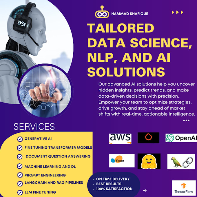 Do nlp, generative ai, llm and rag projects in python by Hamadshafiq | Fiverr