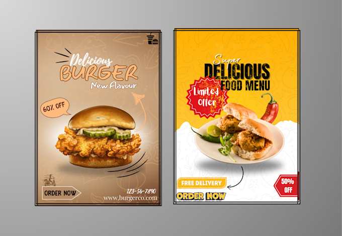 Design professional food flyers, posters and restaurant menu by ...