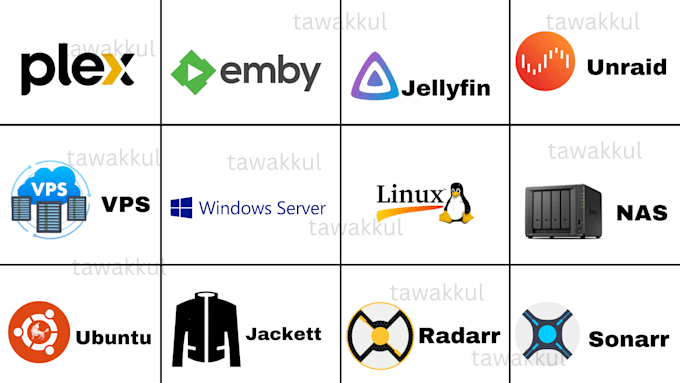 Configurar plex, emby y jellyin en vps, linux, windows, nas y automatizar sonarr y radarr.