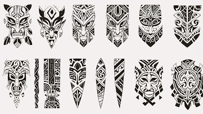Draw your amazing polynesian tribal tattoo by Ayreins | Fiverr