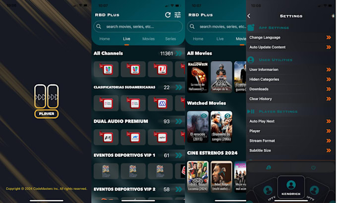 Rebrand ios iptv app, ipad app, iptv iphone app, all ios platform ...