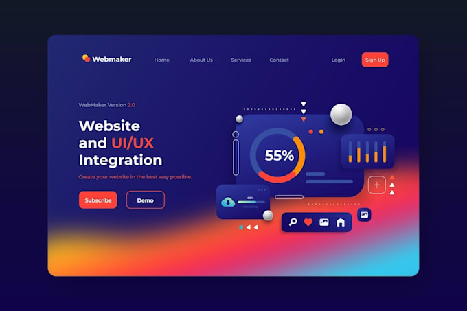 Build responsive, static website or html, css, react landing page by ...