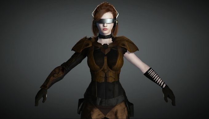 3d game character,aaa retopology,realistic human model, animate rig for ue4 5 by Januaryia | Fiverr