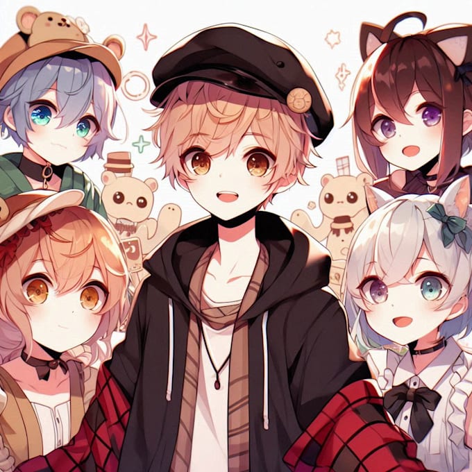 Draw character fanart pet portrait vtuber illustration pngtuber in ...