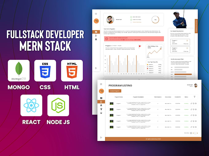 Create a scalable and dynamic web app using react, nodejs, expressjs ...