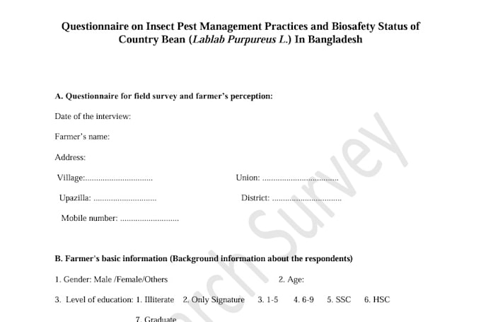 Create professional online and offline survey questionnaire by Mrahman ...