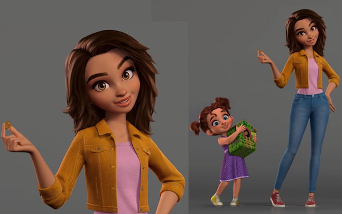 Do 3d cartoon character modeling 3d character design 3d rendering 3d animation by Software_dev4 ...