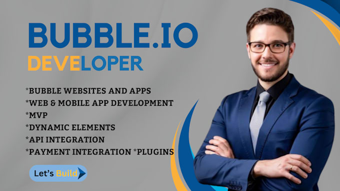 Do bubble mvp, bubble io website, bubble app, bubble developer for you, saas by Koldez | Fiverr