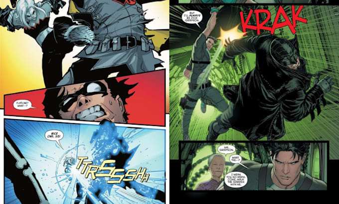 Illustrate comic graphic novel storyboard comic book page digital ...