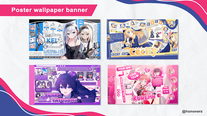 Design anime banner or wallpaper poster by Lorenzhendra | Fiverr