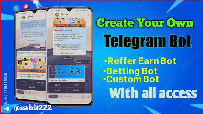 Make a professional custom or telegram airdrop bot for you by Sabit6171 | Fiverr